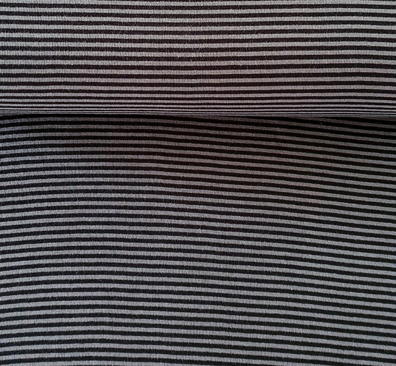 European Ribbing | Black/Dark Grey Heavy Weight Jersey Knit Ribbing ...
